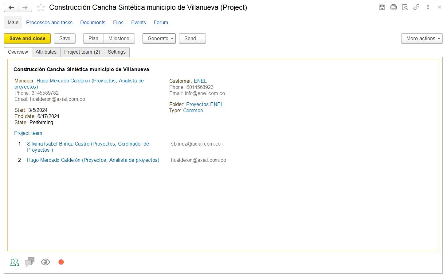 Project Management – Axial ECM